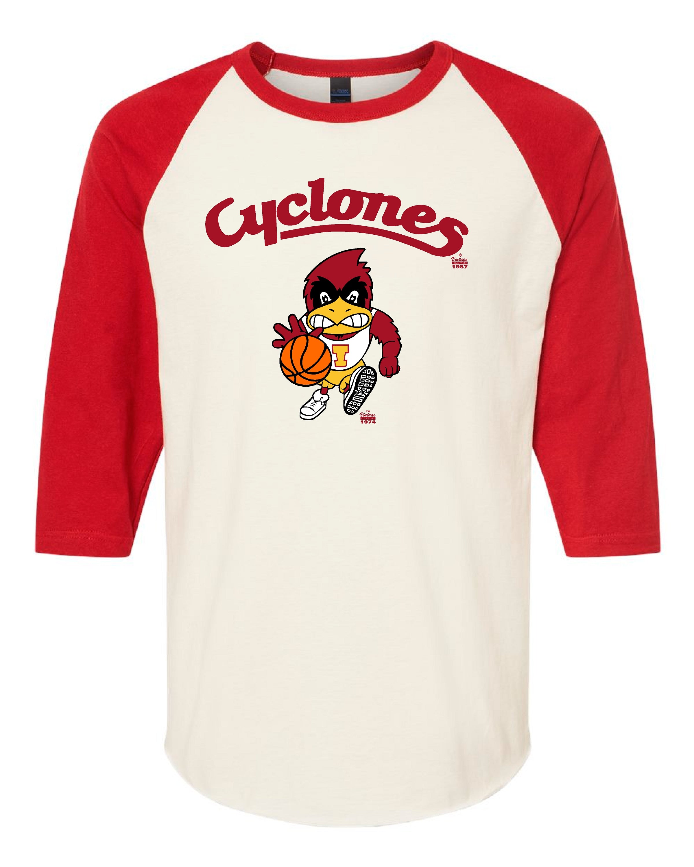 Vintage Cyclones Basketball Cy Baseball Tee – Cyclone Fanatic Shop
