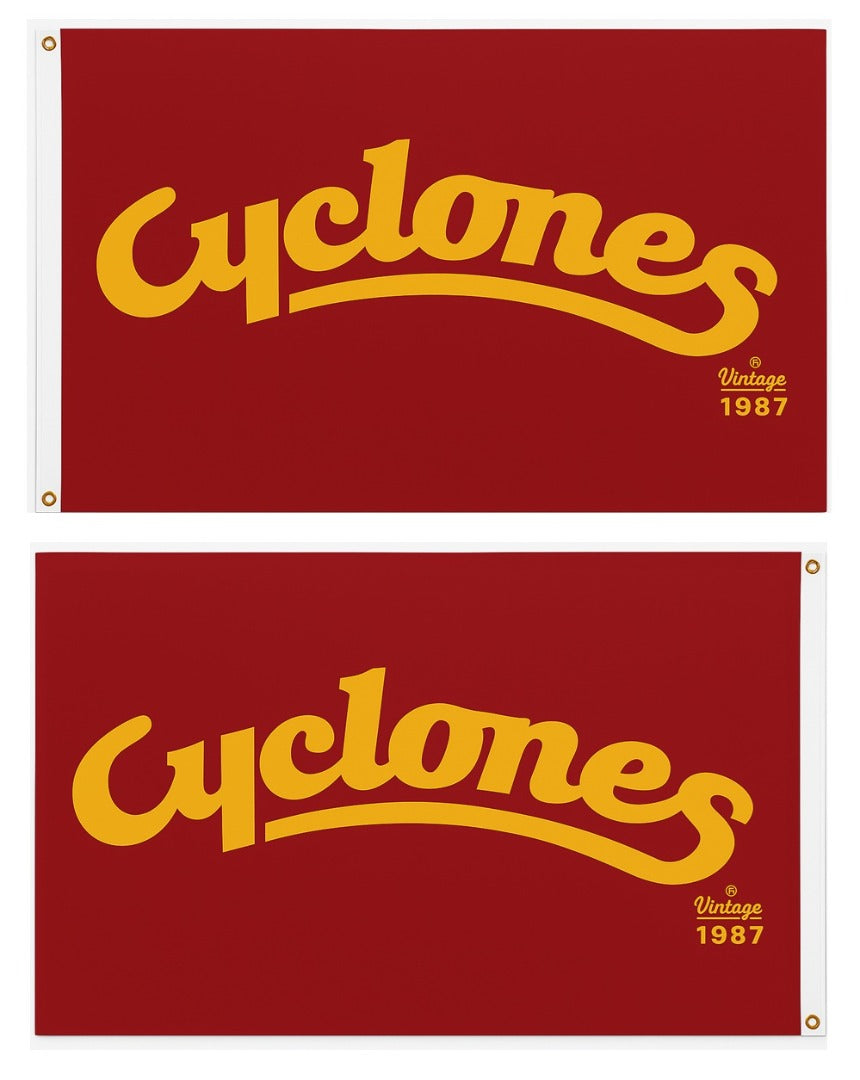 Cyclones Script Logo 2 Sided 3x5 Flag – Cyclone Fanatic Shop