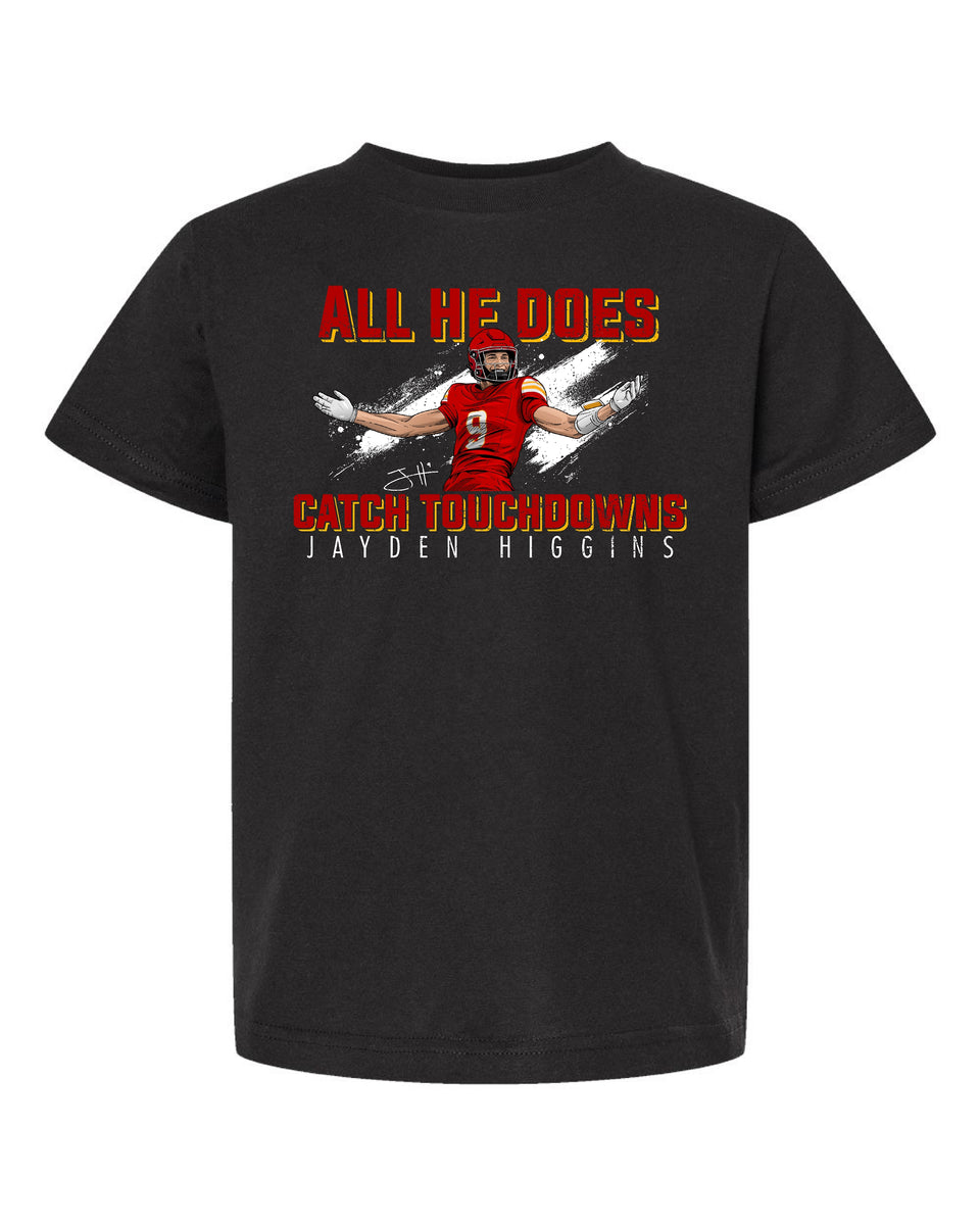 Jayden Higgins Catch Touchdowns NIL Signature Youth Tee – Cyclone ...